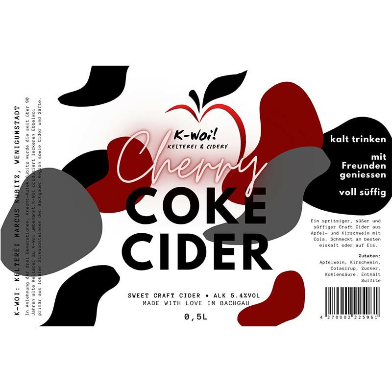 Cherry-Cola Cider – K-Woi! Kelterei